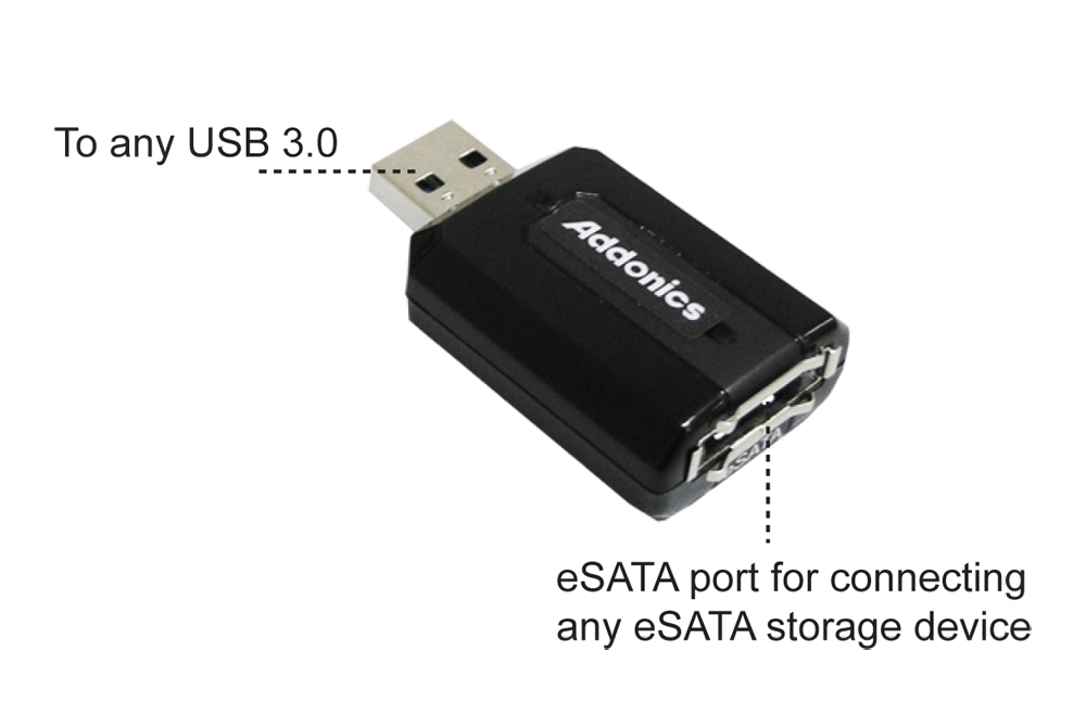 Addonics ADU3ESAM USB3.0 To eSATA mini Adapter | Techbuy Australia