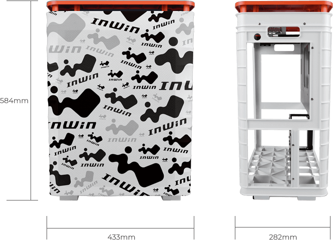 ALICE-ORANGE | Inwin Alice Tower Case - NO PSU, Orange | Techbuy Australia