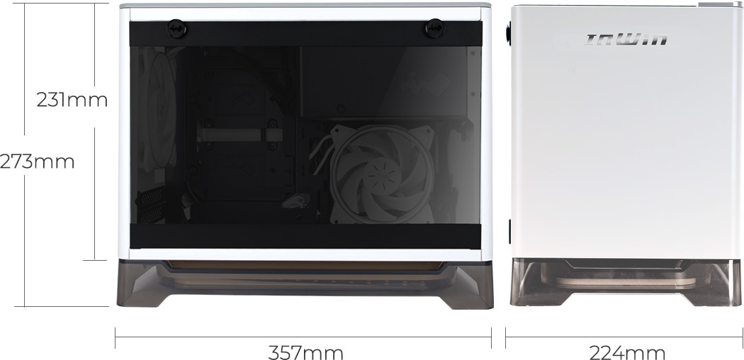 A1 PRIME-WHITE | Inwin A1 Prime Mini-ITX Tower - NO PSU, White ...