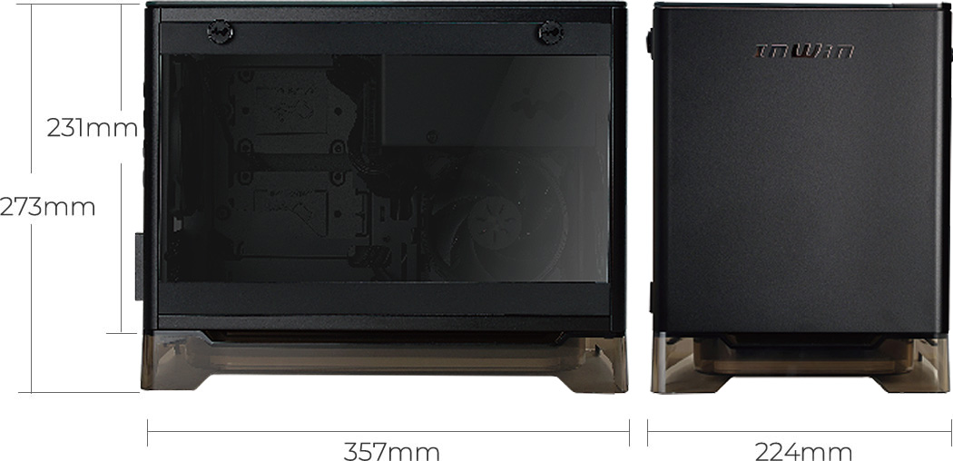 A1 PRIME-BLACK | Inwin A1 Prime Mini-ITX Tower - NO PSU, Black ...