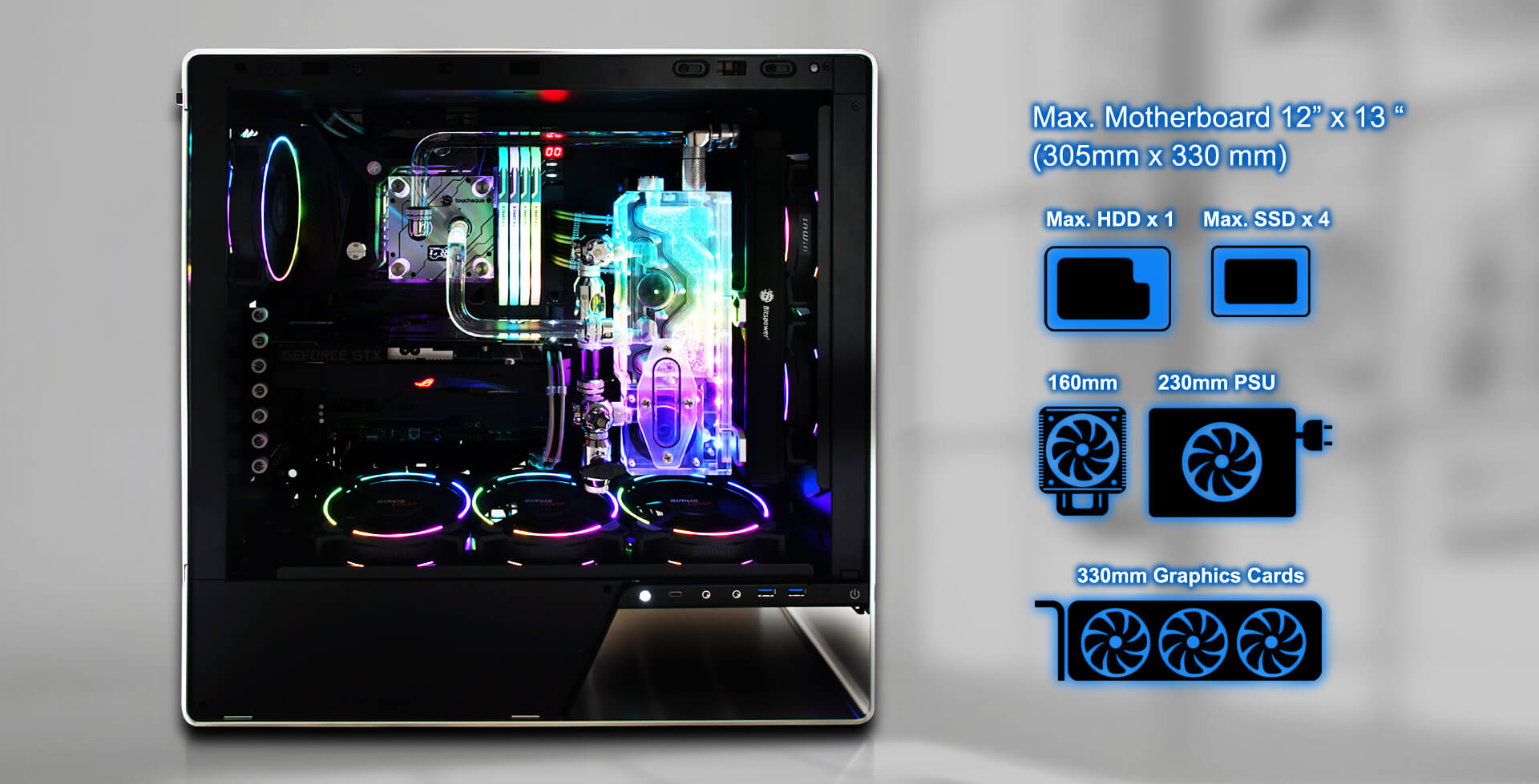 905-OLED--3SIRIUSFAN | In-Win 905 OLED Mid-Tower Case - NO PSU, Silver ...