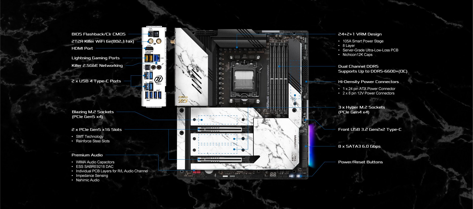 Asrock X670E Taichi Carrara Motherboard | Techbuy Australia