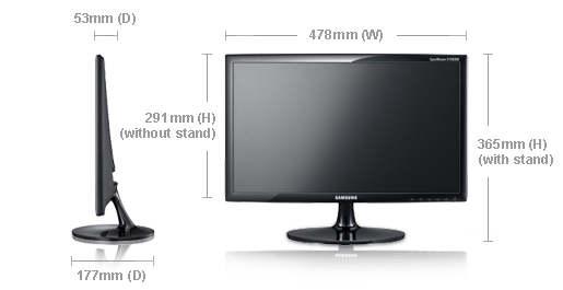 Samsung S20B300B LCD Monitor - High Glossy Black (LS20B300BS/XY ...